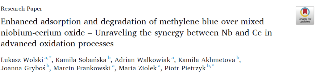 Enhanced adsorption and degradation of methylene blue over mixed ...